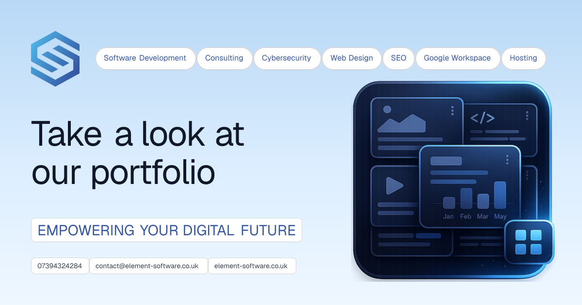 Portfolio | Element Software | Web Design and Software Leicester